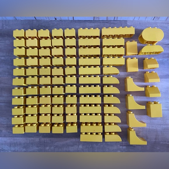 Lego | Toys | Vintage Lego Duplo Yellow Sorted Building Blocks Vntg Vtg ...